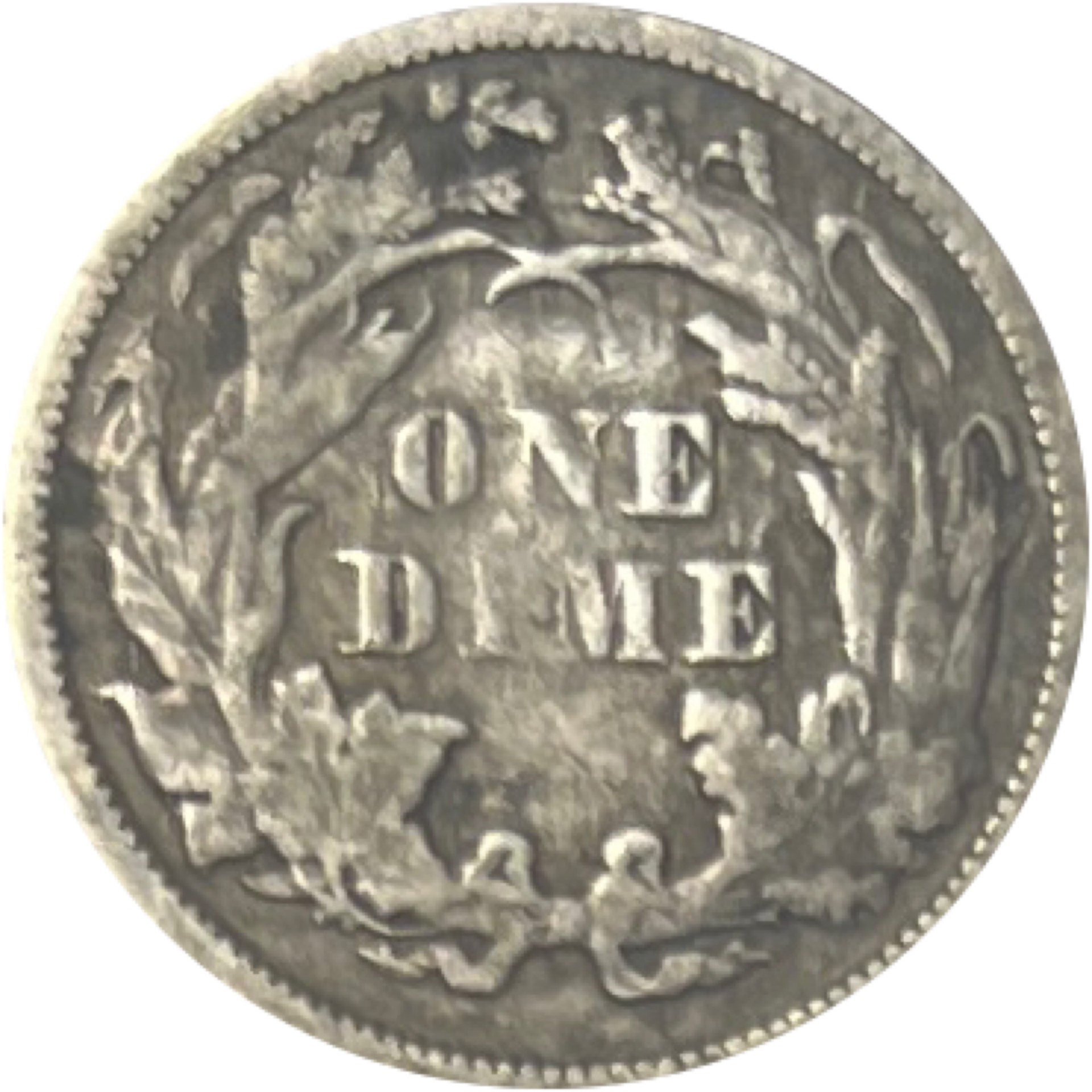 1876 U.S. Silver Seated Liberty Dime-Nice Original Coin | Property Room