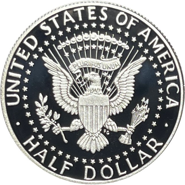 2022-S U.S. Silver Deep Cameo Proof Kennedy Half Dollar-Jet Black Cameo ...