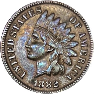 1882 US Indian Head One Cent With Full Headband "Liberty" | Property Room