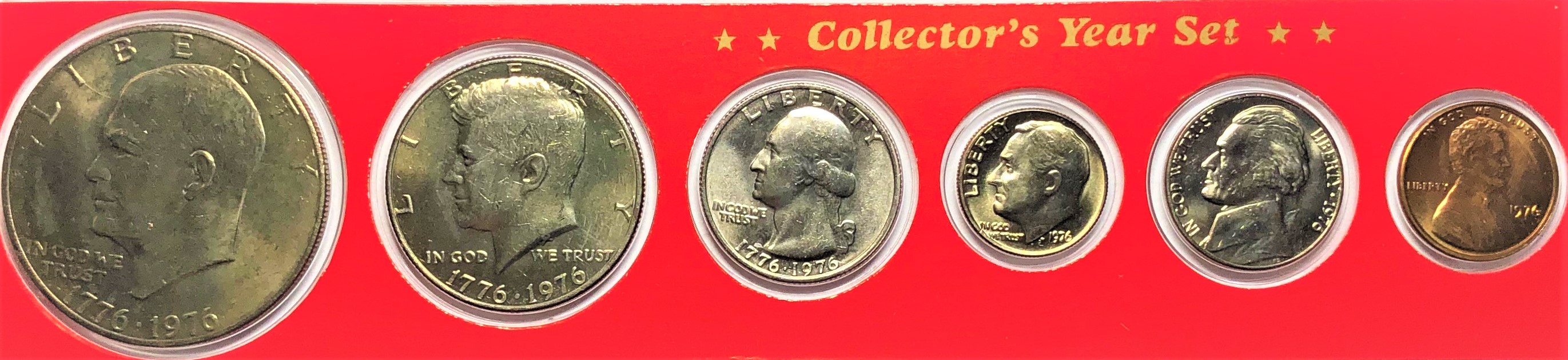 1976 6 Coin Bicentennial Uncirculated Set Whitman Holder | Property Room