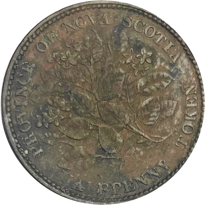 1856 Canada Nova Scotia Copper One Half Penny BR 876 CH127-Large Copper ...