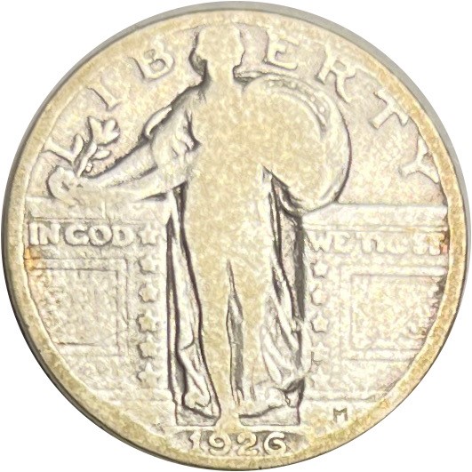 1926 U.S. Silver Standing Liberty Quarter With COA Provenance ...