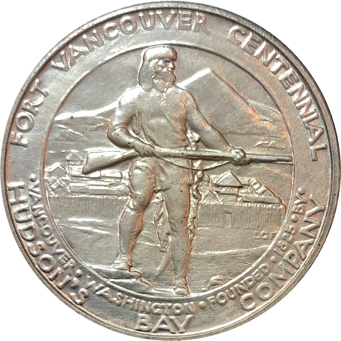 1925 US Silver Fort Vancouver Centennial Classic Commemorative-Bright ...