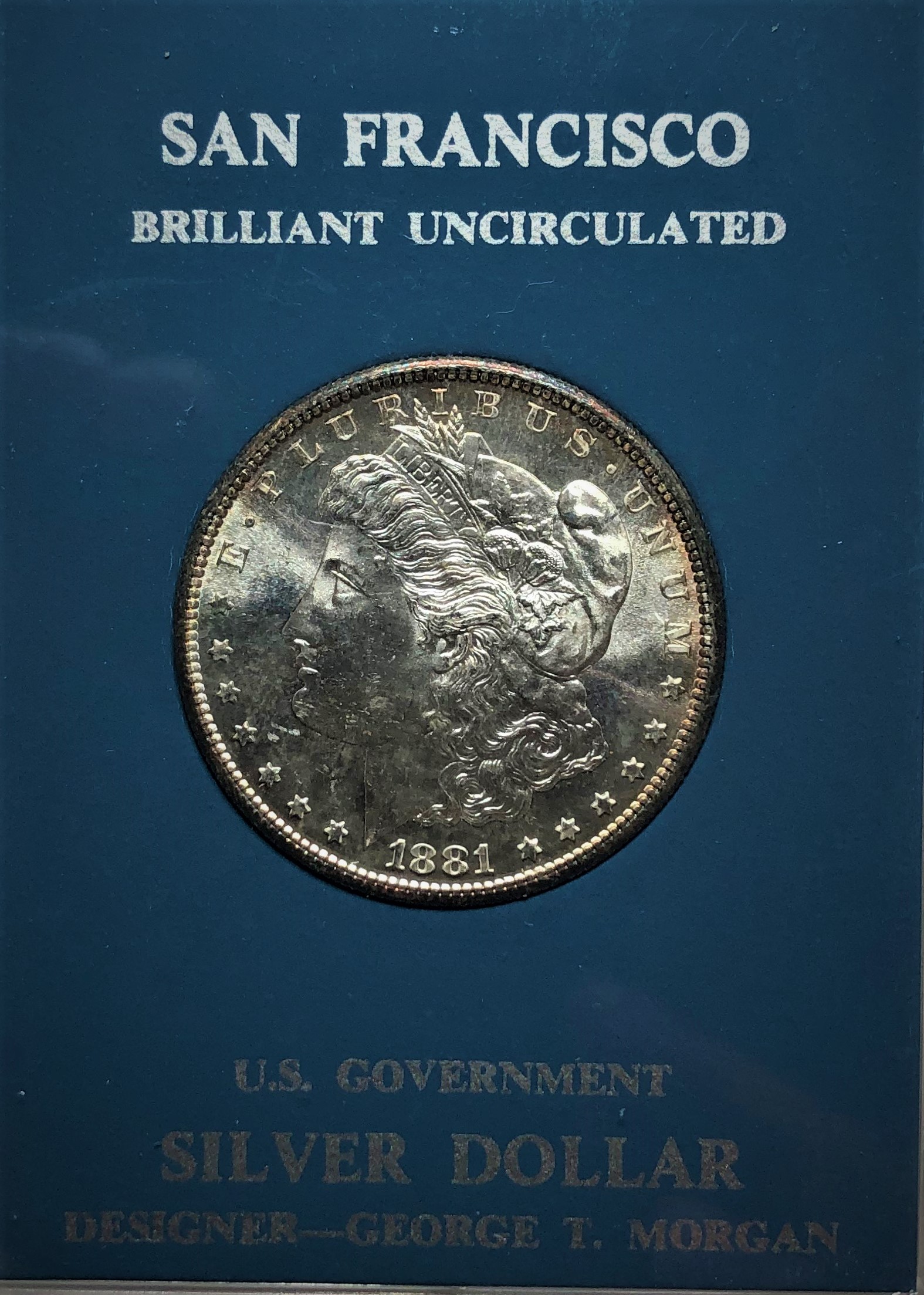 1881-S US Silver Morgan Dollar-Gem Uncirculated-Custom Encased ...