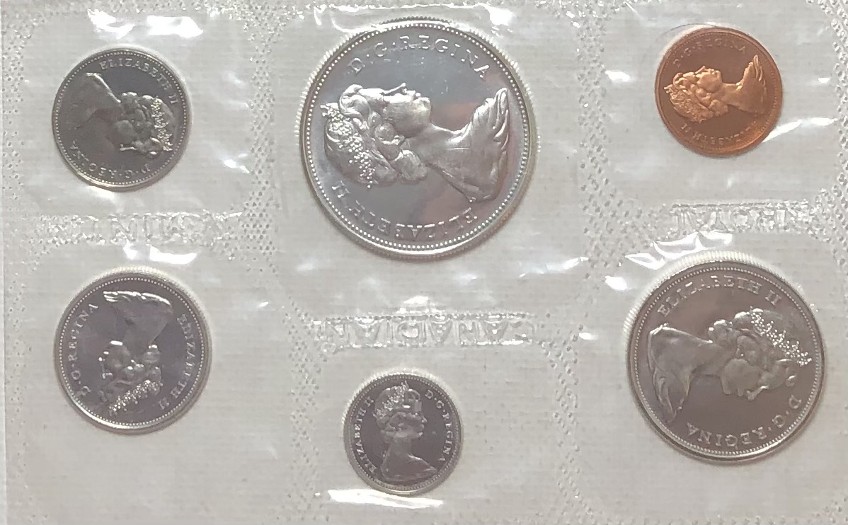 1967 Canada Uncirculated 6 Coin Set Commemorating 100th Anniversary of ...