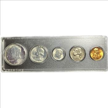 * 1964-P Silver Uncirculated Coin Set - 5 Coins in Whitman Holder ...