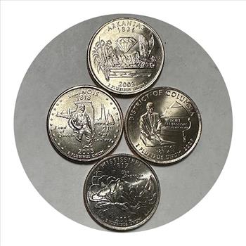 >(4) U.S. Uncirculated State Quarters - 2003-P Arkansas and Illinois ...