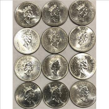 >1867-1992 Canada Provencial Commemorative Set of Quarters - 12 Coins ...