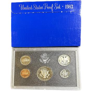 >1983-S U.S. Proof Set - 5 Coins Including Kennedy Half in Original ...