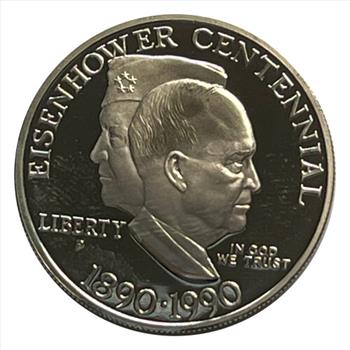 * 1990-P U.S. Silver Proof Eisenhower Centennial One Dollar | Property Room