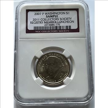 * 2007-P U.S. George Washington One Dollar Coin - Sample from NGC ...