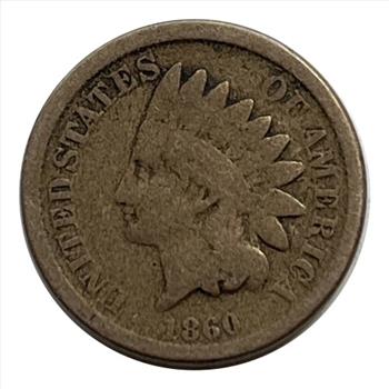 1860 U.S. Indian Head Cent - Nice Red Bust | Property Room