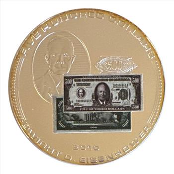 - 2010 U.S. Banknote Tributes Medal - Dwight D. Eisenhower - Five ...