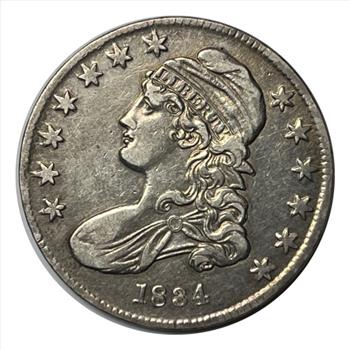 * 1834 U.S. Silver Capped Bust Liberty 50 Cents - Lettered Edge - Full ...