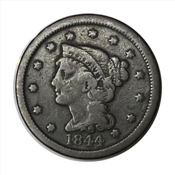 * 1844 U.S. Braided Hair Large One Cent | Property Room