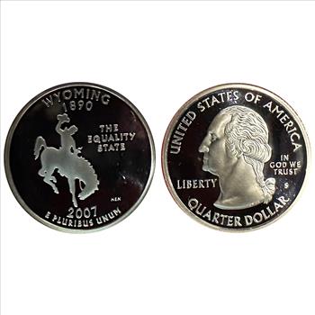 >2007-S U.S. Silver Proof Washington State Quarter - Wyoming - The ...