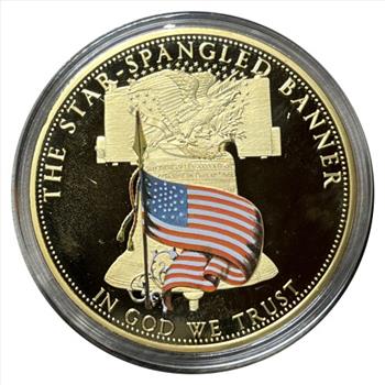 * 2016 Eagle 24k Gold Layered Commemorative Coin with Swarovski Star ...