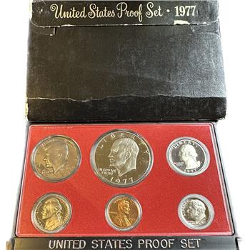 >1977-S U.S. Proof Set - 6 Coins Including Eisenhower Dollar in ...