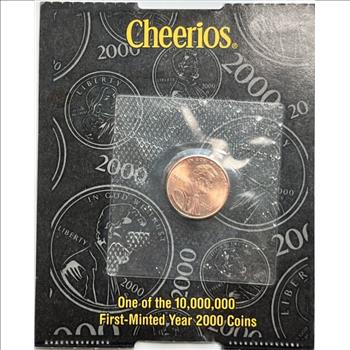 2000-P U.S. Cheerios Lincoln Cent - First-Minted Year 2000 Coins ...