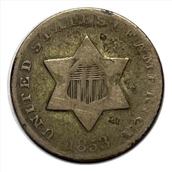 * 1853 U.S. Silver 3 Cent (Trime) Coin | Property Room