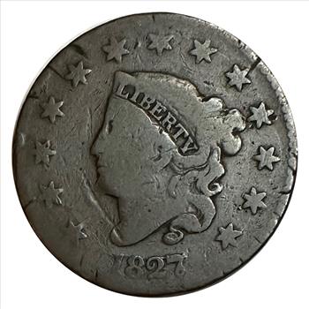 >1827 U.S. Coronet Head One Cent - Full Liberty Band | Property Room