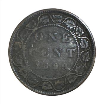 - 1899 Canada One Cent - Victoria Dei Gratia Regina (Victoria Queen by ...
