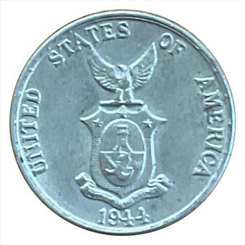 . 1944 Philippines United States of America Five Centavos Coin ...