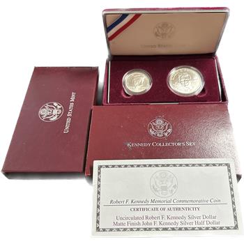 >1998-S U.S. Mint Kennedy Set - Silver Kennedy Dollar and Matte Finish ...