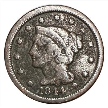 >1844 U.S. Braided Hair Large One Cent | Property Room