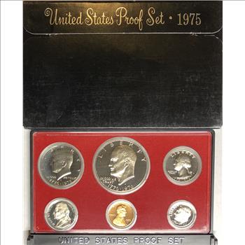 >1975-S U.S. Proof Set - 6 Coins in Original Government Packaging With ...