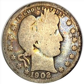 **1902-O US Silver Barber Quarter | Property Room