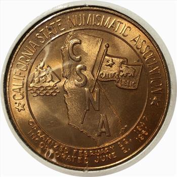 1982 California Numismatic Association Convention Souvenir Medallion ...