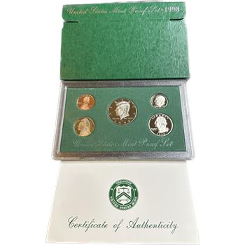 >1998-S U.S. Mint Proof Set - 5 Coins Including Kennedy Half in ...