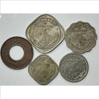 * 1949 Pakistan Half Anna & One Anna , 1948 Quarter Rupee & Pice and ...