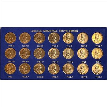 >U.S. Lincoln Memorial Cent Series - 1959-1969 Various Mint Marks ...