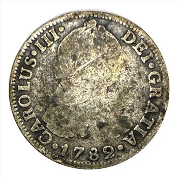 1782 Mexico Spanish Colonial Silver 2 Reales - Carlos III - Mexico City ...