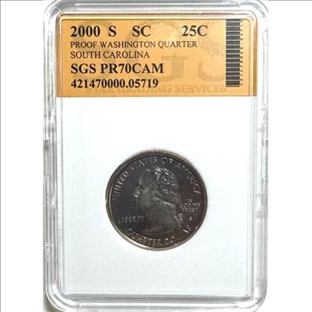 2000-S U.S. Washington State Quarter - South Caroline - Certified by ...
