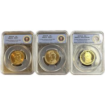 >2010 (P,D & S) Set of 3 ANACS Certified MS67, MS67 & PR70 DCAM ...