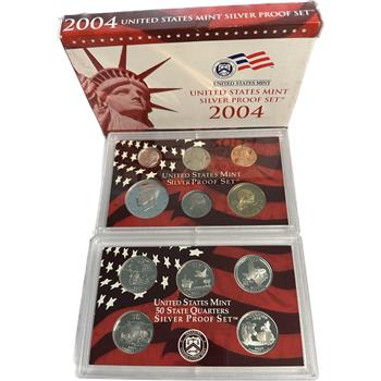 >2004-S U.S. Mint Silver Proof Set - 11 Coins Including Sacagawea ...