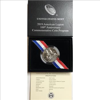 >2019-D American Legion 100th Anniversary Commemorative Half Dollar ...