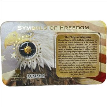 * Symbols of Freedom -The Pledge of Allegiance - 14K Gold Replica Coin ...