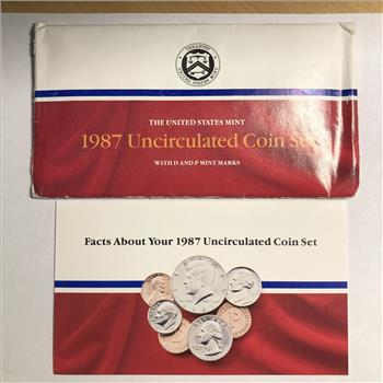 >1987 (D&P) United States Mint Uncirculated Coin Set - 10 Coins and 2 ...