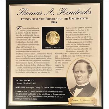 * Thomas A. Hendricks - 21st Vice President of the United States 22K ...
