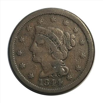 1844 U.S. Braided Hair Large One Cent | Property Room