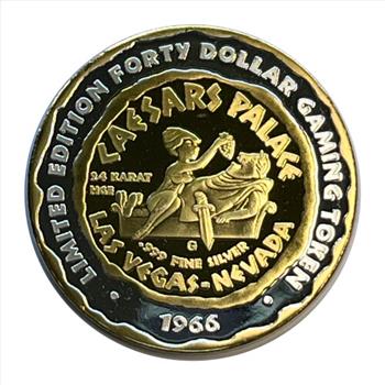 1966 Winged Victory Caesars Palace $40 Large Gaming Token Limited ...