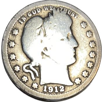 **1912 US Silver Barber Quarter | Property Room