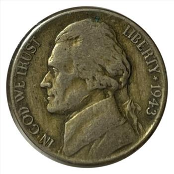 * Error Coin: 1943-P U.S. Silver Jefferson Nickel with Break in ...