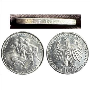 - 1972-D Germany Silver Spiele Der XX Olympiade 10 Deutschemark Coin ...