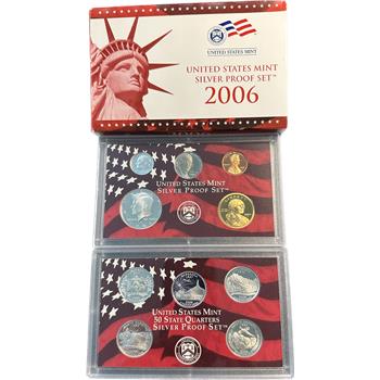 >2006-S U.S. Mint Silver Proof Set - 10 Coins Including Sacagawea ...