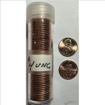 - 2009-D U.S. Lincoln Uncirculated Cents - Roll of 50 Coins in Plastic ...